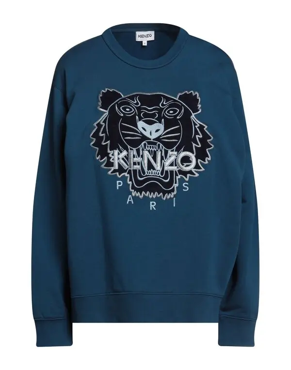 Kenzo Cotton-blend French Terry Sweatshirt - Blue