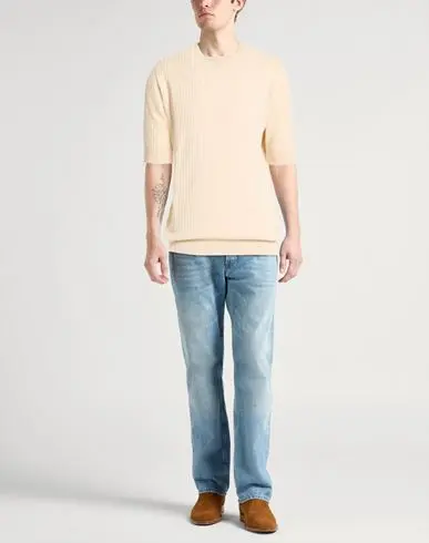 LARDINI Sweater In Linen And Cotton - Beige