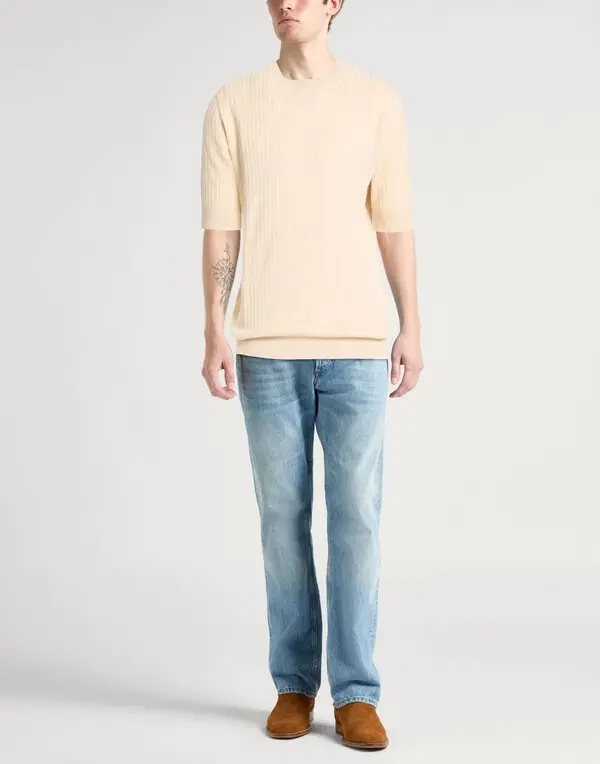 LARDINI Sweater In Linen And Cotton - Beige
