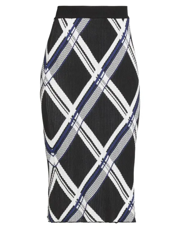 Burberry Tartan Knit Midi Skirt