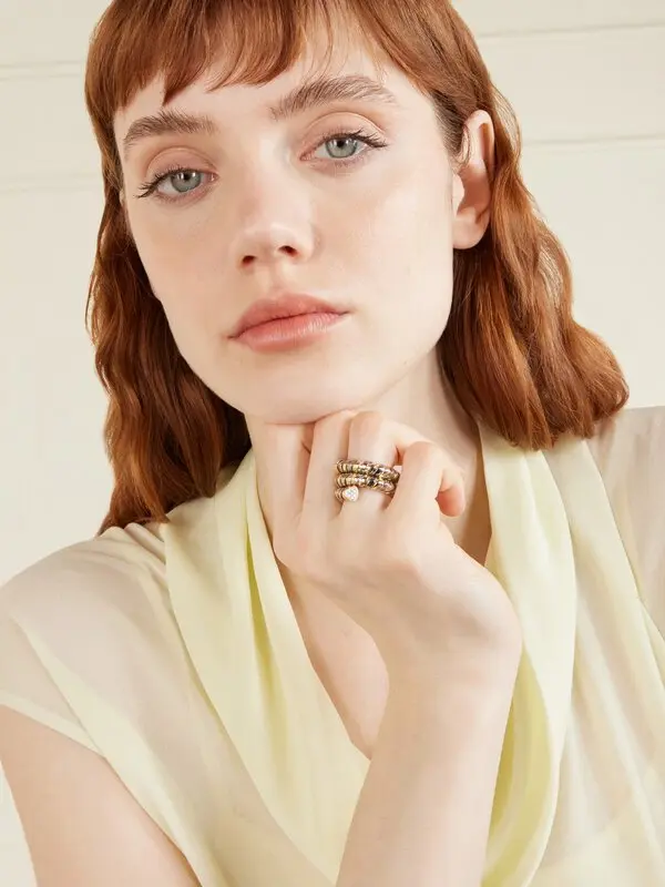 Marina B Trisola 18-karat Diamond And Titanium Ring