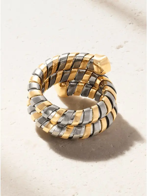 Marina B Trisola 18-karat Diamond And Titanium Ring