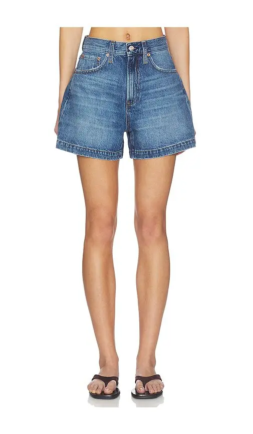 PISTOLA Saige High Rise A-line Denim Shorts