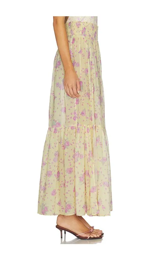 LoveShackFancy Umber Skirt - Lemon