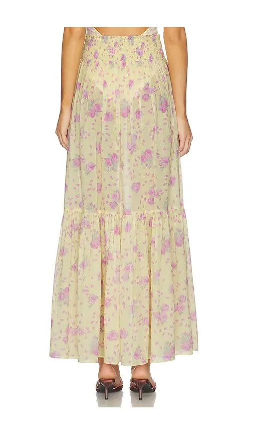 LoveShackFancy Umber Skirt - Lemon