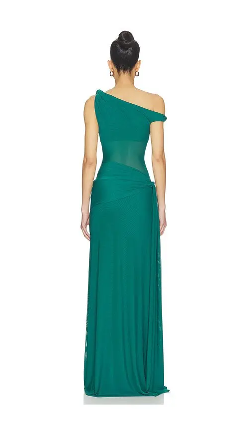 Misha Collection Sisal Mesh Gown - Teal