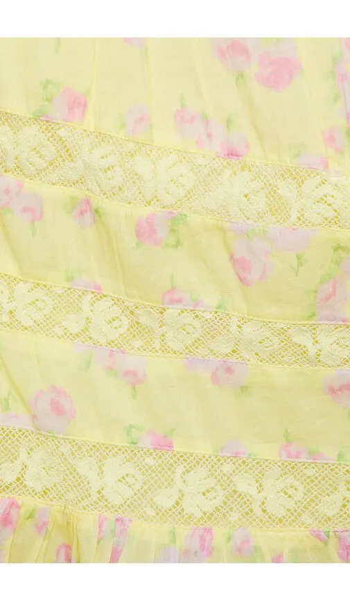 LoveShackFancy Alonna Dress - Lemon