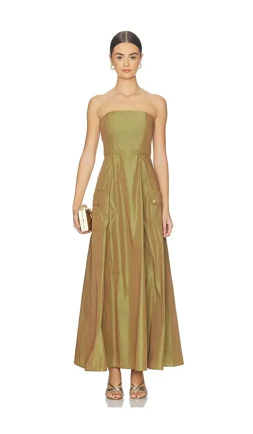 L'Agence Nessa Strapless Maxi Dress