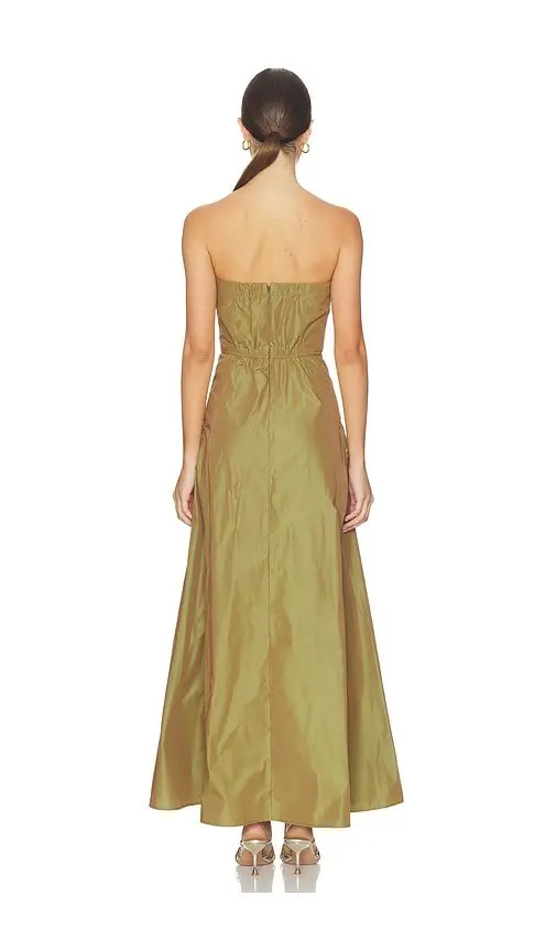 L'Agence Nessa Strapless Maxi Dress