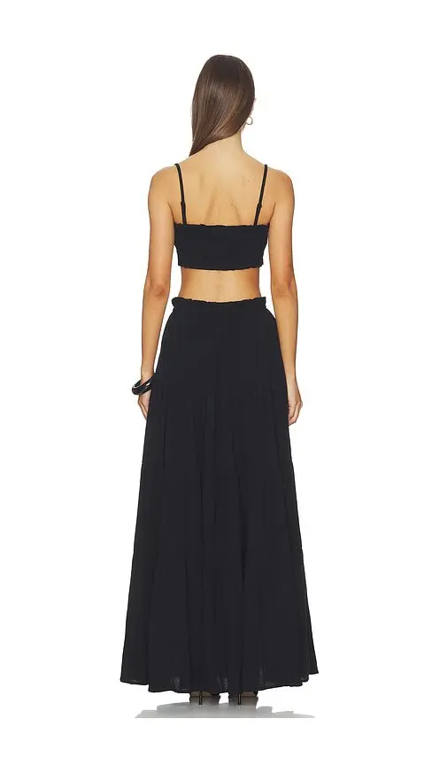 MORE TO COME Mora Maxi Skirt Set - Black