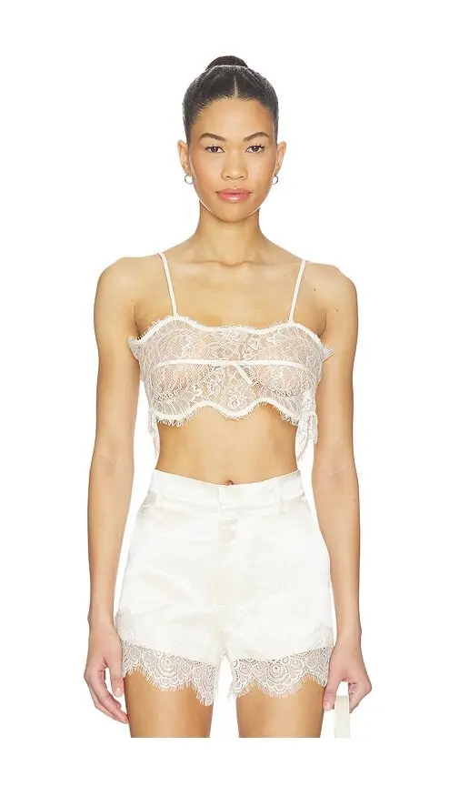 NONCHALANT LABEL Clarissa Crop - Ivory