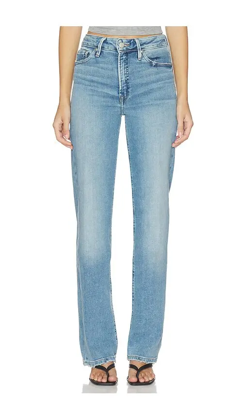 Good American Soft Tech Good True Straight Jeans
