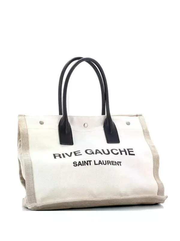 Saint Laurent Rive Gauche Shopper Small Tote Bag - Neutrals
