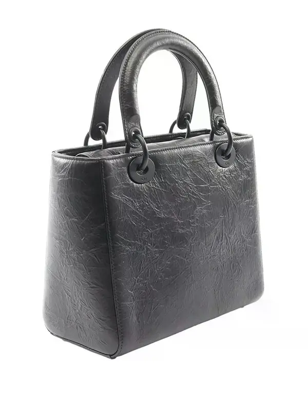 Dior 2010-2026 Medium Crinkled Calfskin Eiffel Tower Lady Satchel