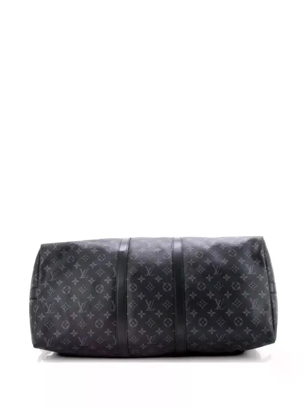 LOUIS VUITTON Keepall Bandouliere 55 Travel Bag Monogram Eclipse Canvas