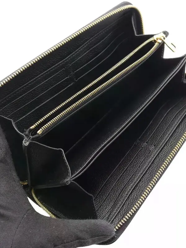 LOUIS VUITTON 2021-2026 Bicolor Monogram Empreinte Zippy Wallet Long Wallets - Black