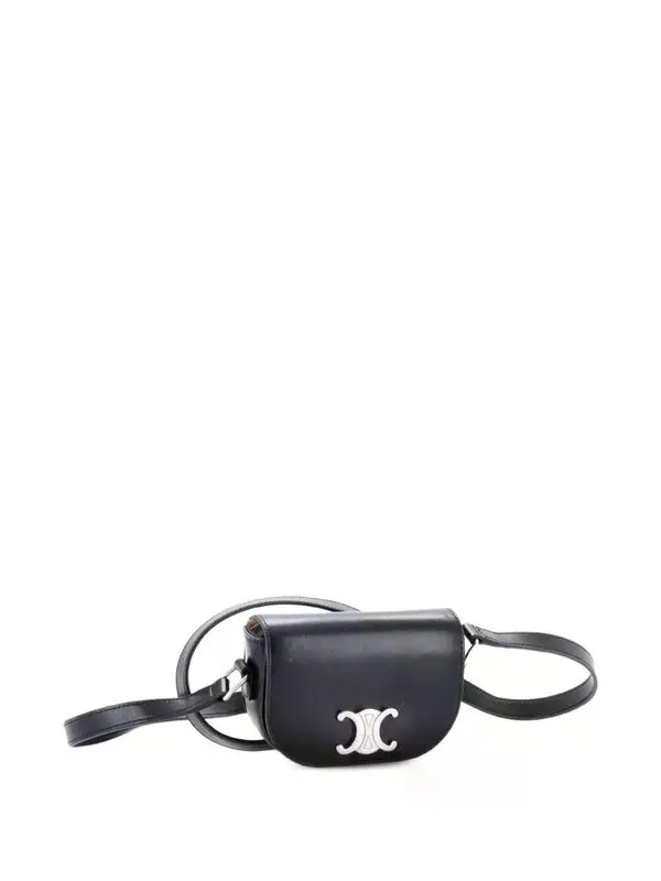 Celine Besace Triomphe Small Shoulder Bag - Black