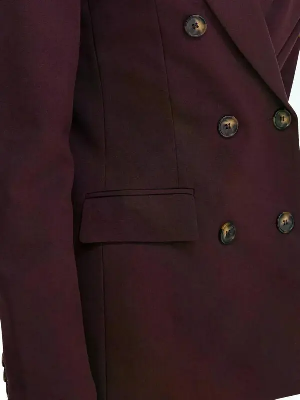 SEMPER Double-breasted Tortoiseshell-button Blazer