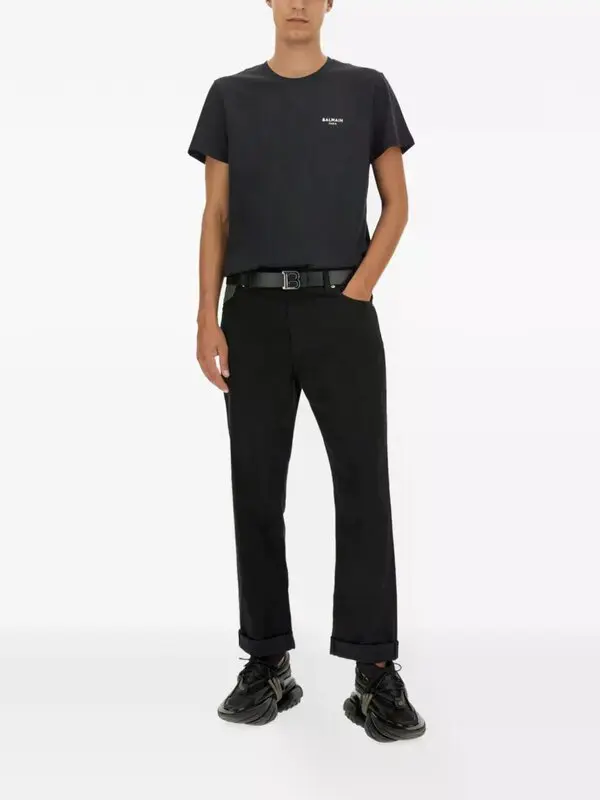 Balmain Cuffed Five-pocket Jeans
