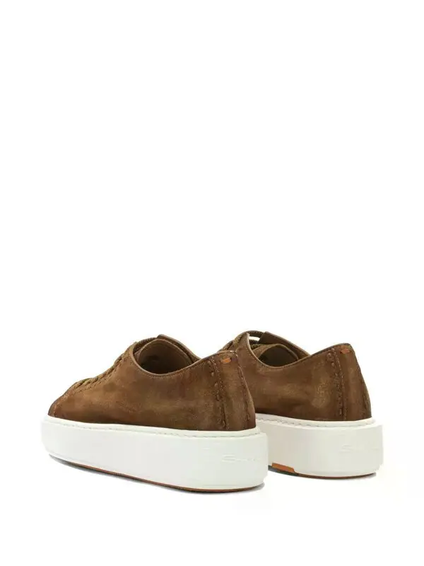 Santoni Leather Sneakers - Brown