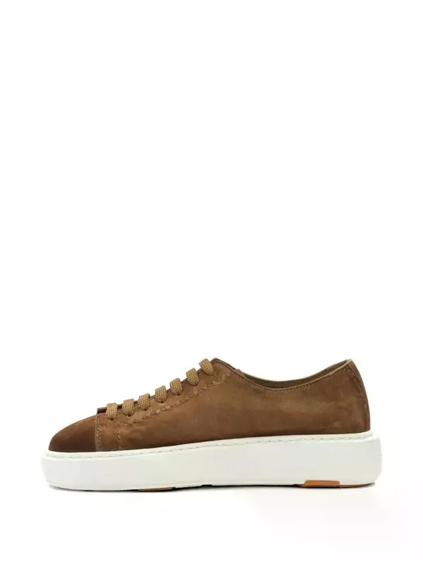 Santoni Leather Sneakers - Brown