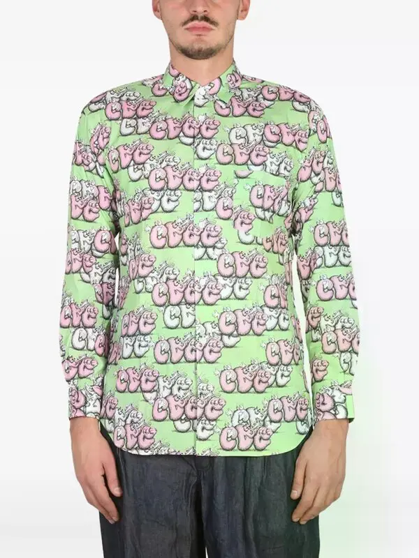 Comme Des Garçons X Kaws Graphic-print Shirt