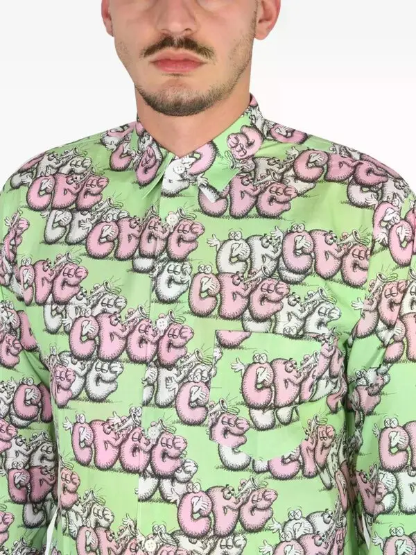 Comme Des Garçons X Kaws Graphic-print Shirt