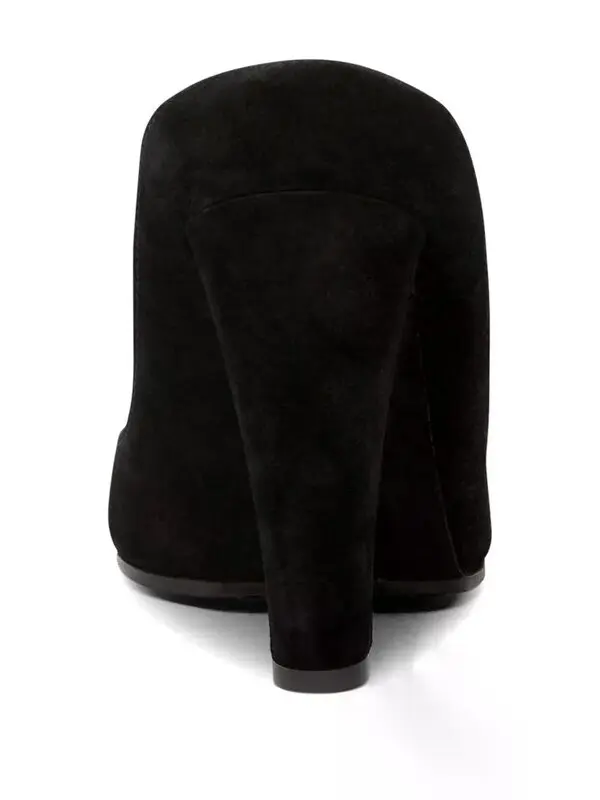 Moschino High-heeled Suede And Pvc Sandals