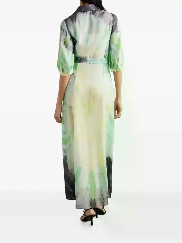 Gabriela Hearst Daisy Tie-dye Belted Dress