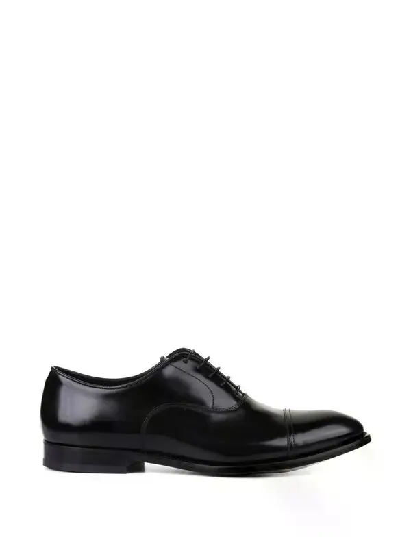 DOUCAL'S Toe Cap Brushed Leather Derby Shoes
