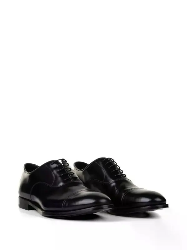 DOUCAL'S Toe Cap Brushed Leather Derby Shoes