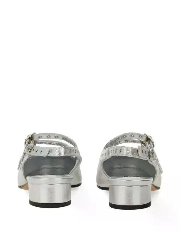 CAREL Buckle Slingback Pumps - Silver
