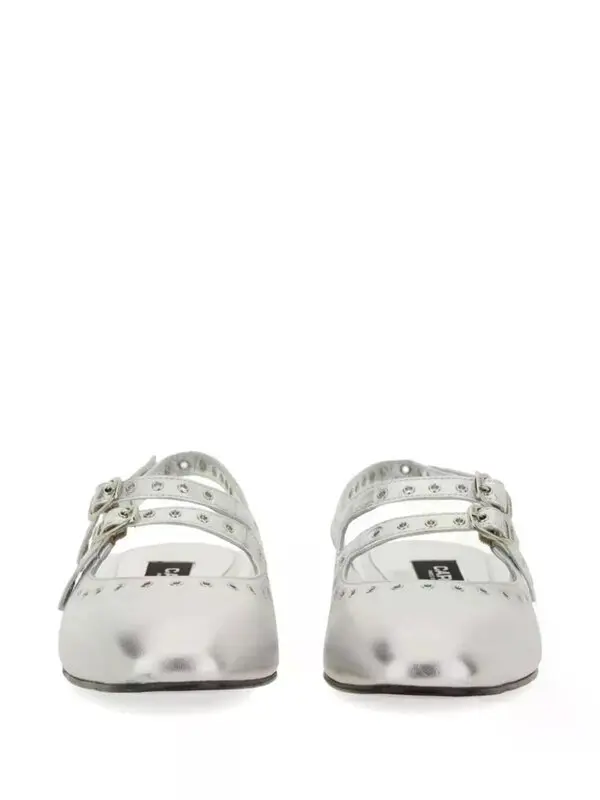 CAREL Buckle Slingback Pumps - Silver
