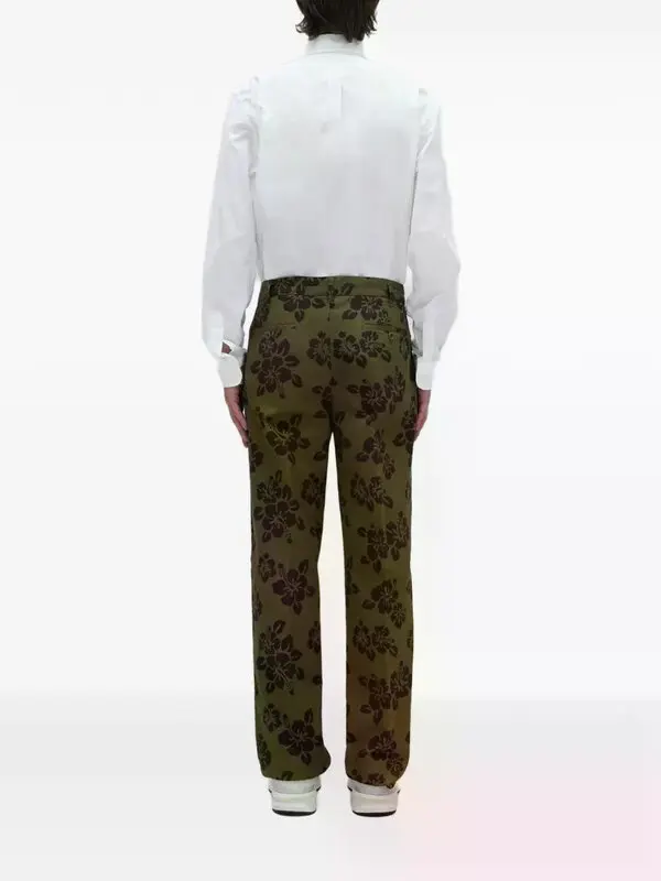Aspesi Hibiscus-print Trousers