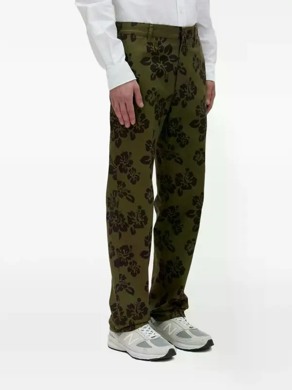 Aspesi Hibiscus-print Trousers