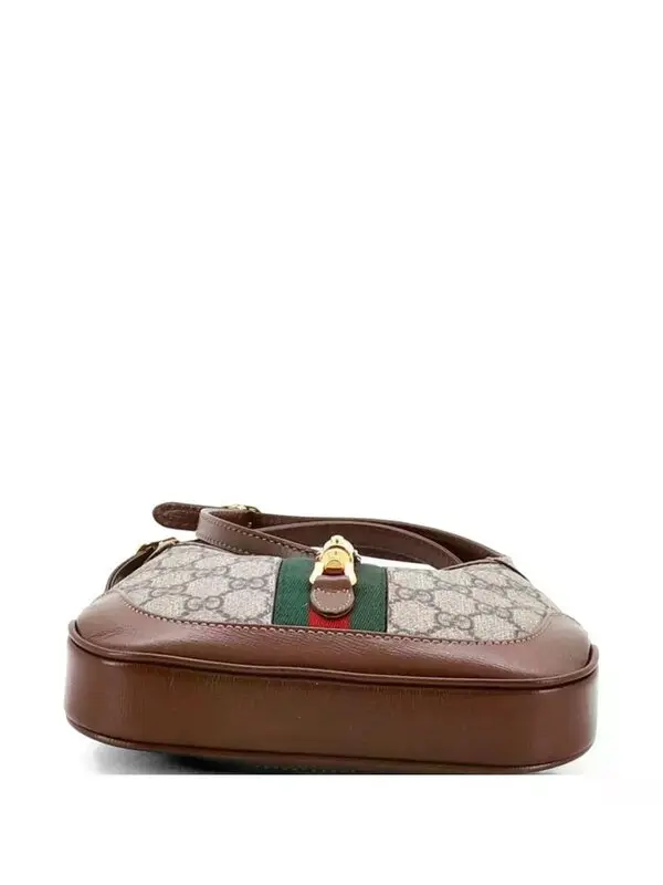 Gucci Jackie 1961 Gg Coated Canvas Mini Hobo Bag - Brown