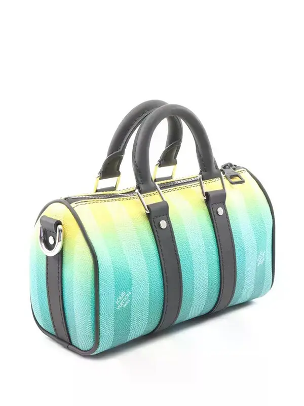 LOUIS VUITTON 2021-2026 Damier Stripe Keepall Bandouliere Xs Satchel - Green