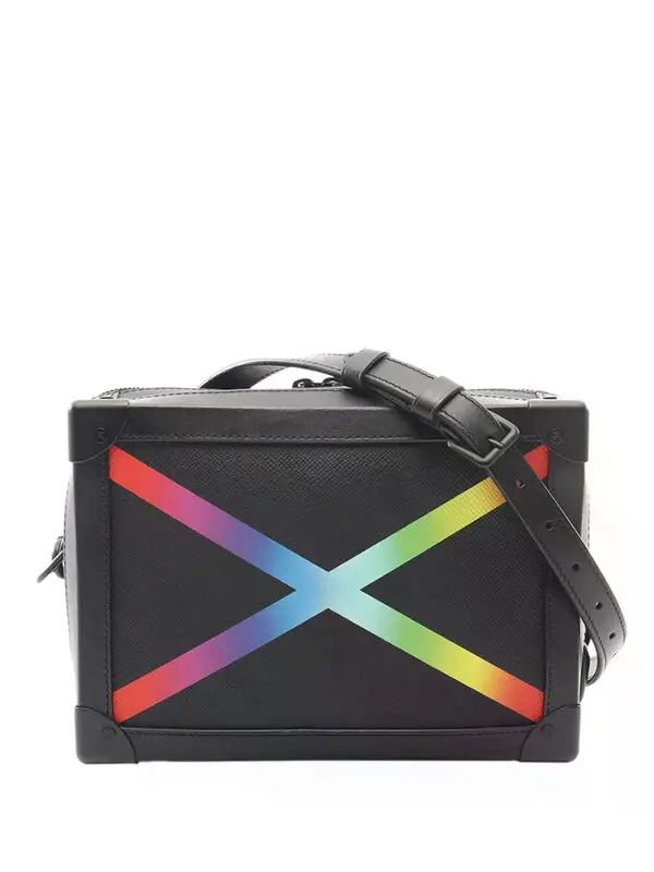LOUIS VUITTON 2019 Taiga Rainbow Soft Trunk Crossbody Bag - Black