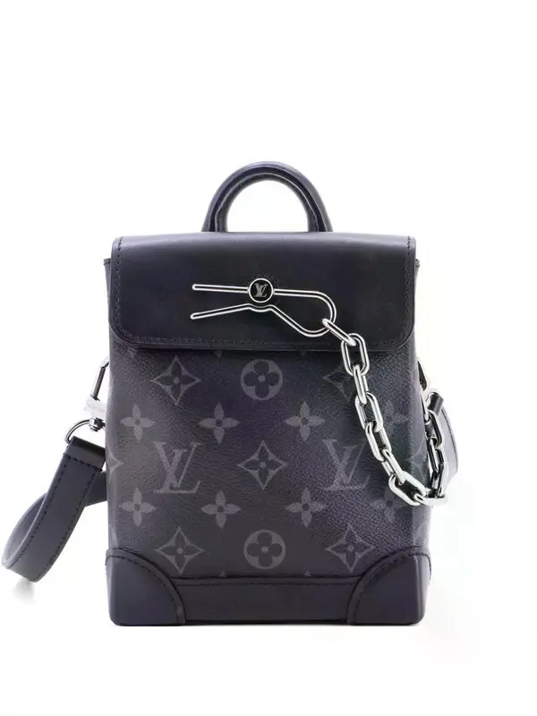 LOUIS VUITTON Steamer Bag Monogram Eclipse Canvas Nano