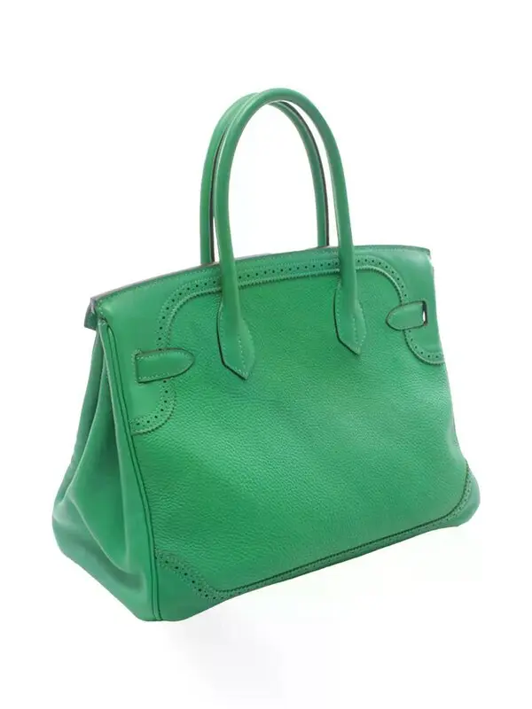 Hermès 2015 Togo Ghillies Birkin 30 Handbag - Green