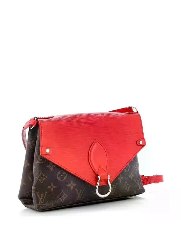 LOUIS VUITTON Saint Michel Handbag Monogram Canvas And Epi Leather