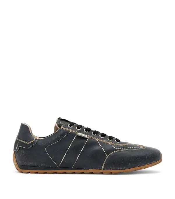 ALLSAINTS Leather Liam Sneakers - Black