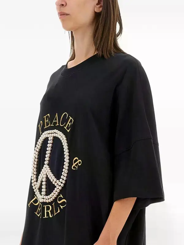 Moschino Peace & Pearls Interlock Cotton Dress