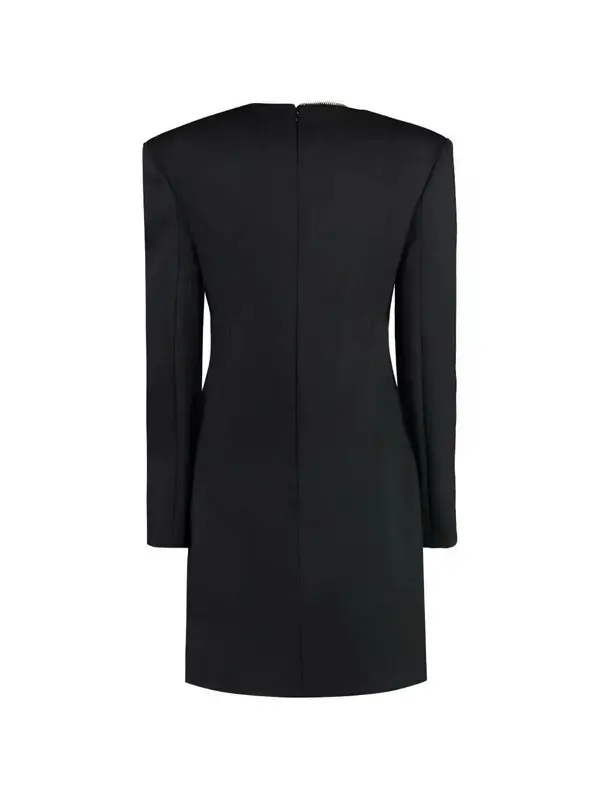 GENNY Zip V-neck Mini Dress
