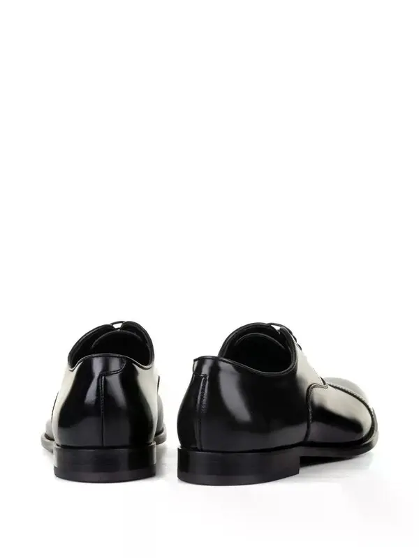 DOUCAL'S Toe Cap Brushed Leather Derby Shoes