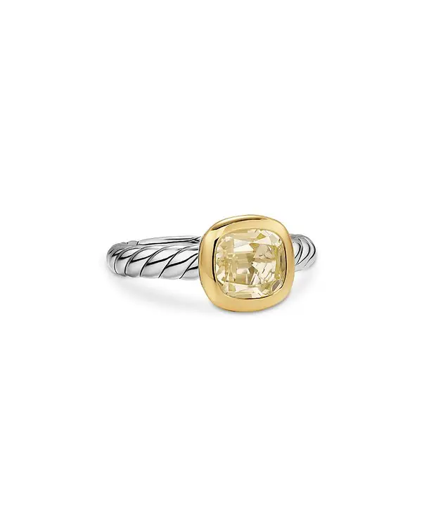 David Yurman Dy Mercer Ring With Citrine - Champagne/gold/silver
