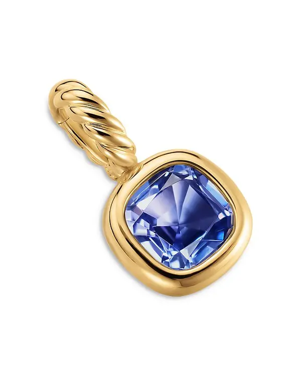 David Yurman 18k Yellow Gold Tanzanite Amulet - Tanzanite/gold