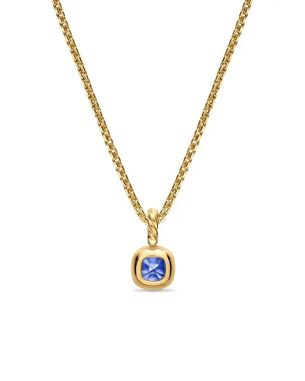 David Yurman 18k Yellow Gold Tanzanite Amulet - Tanzanite/gold