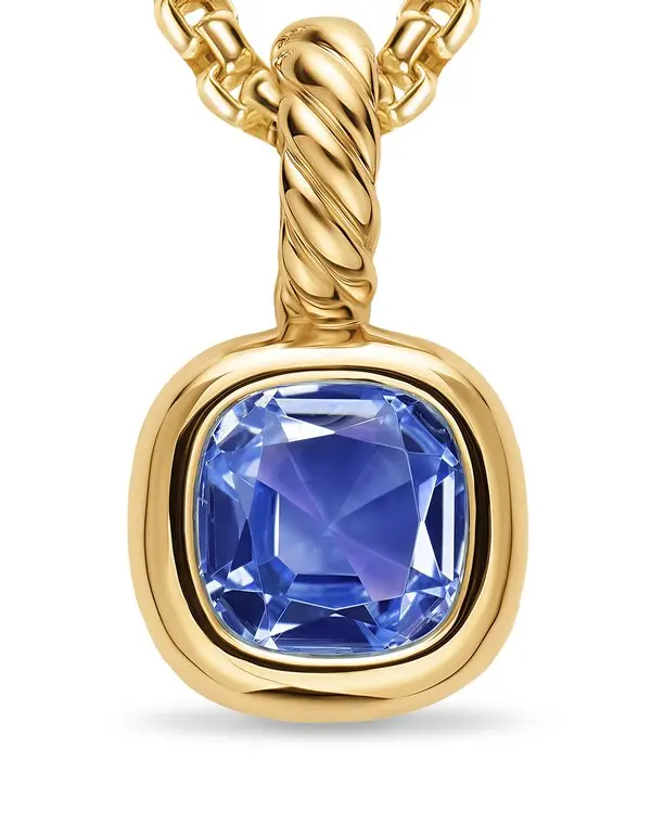 David Yurman 18k Yellow Gold Tanzanite Amulet - Tanzanite/gold
