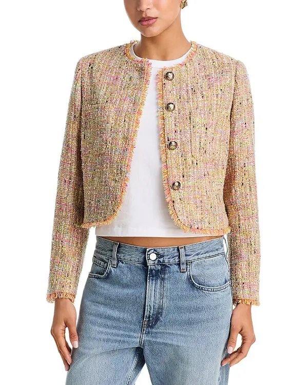 Aqua Tweed Blazer - Neon Multi